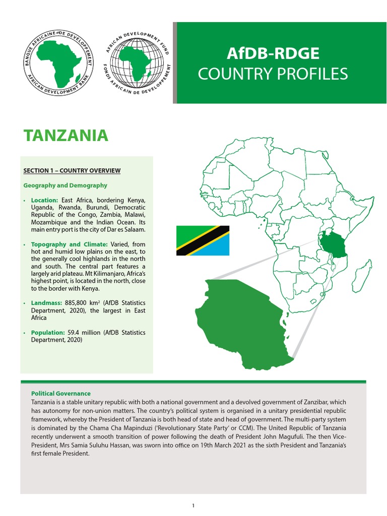 Tanzania Country Profile Overview | PDF | Tanzania | African ...
