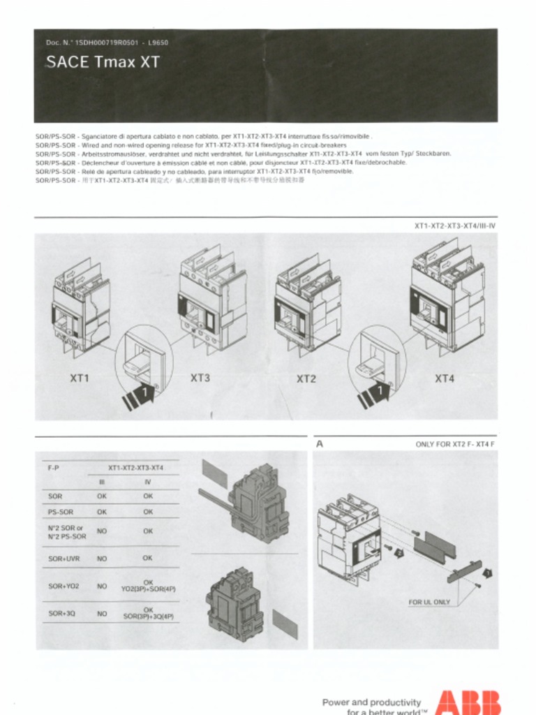 Abb Sace Tmax XT | PDF
