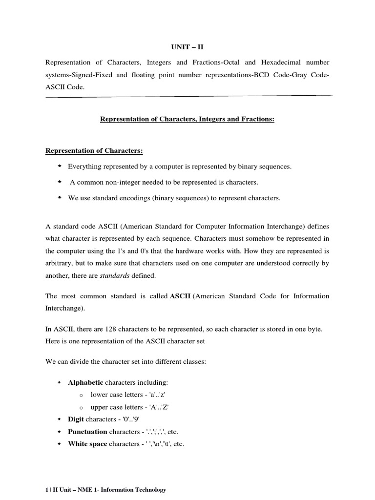 Data Representation | PDF | Binary Coded Decimal | Integer (Computer ... Data Representation | PDF | Binary Coded Decimal | Integer (Computer ...