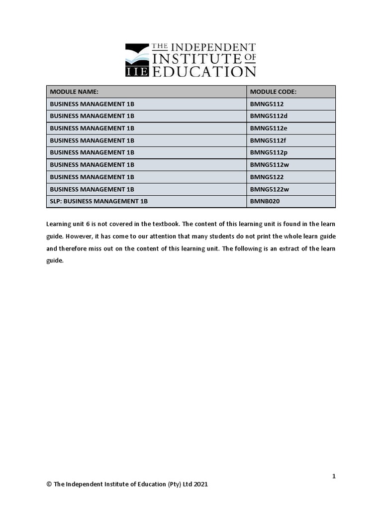 UNIT 6 - Strategic Management | PDF | Strategic Management | Swot Analysis
