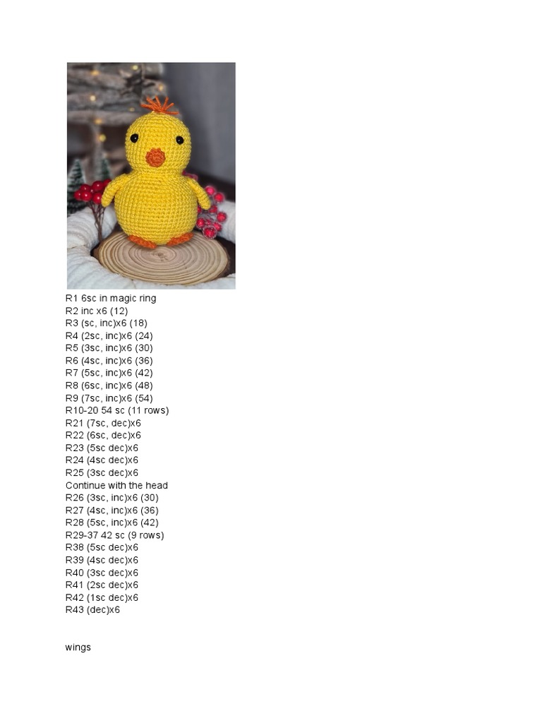 Chick pattern - crochet pattern | PDF