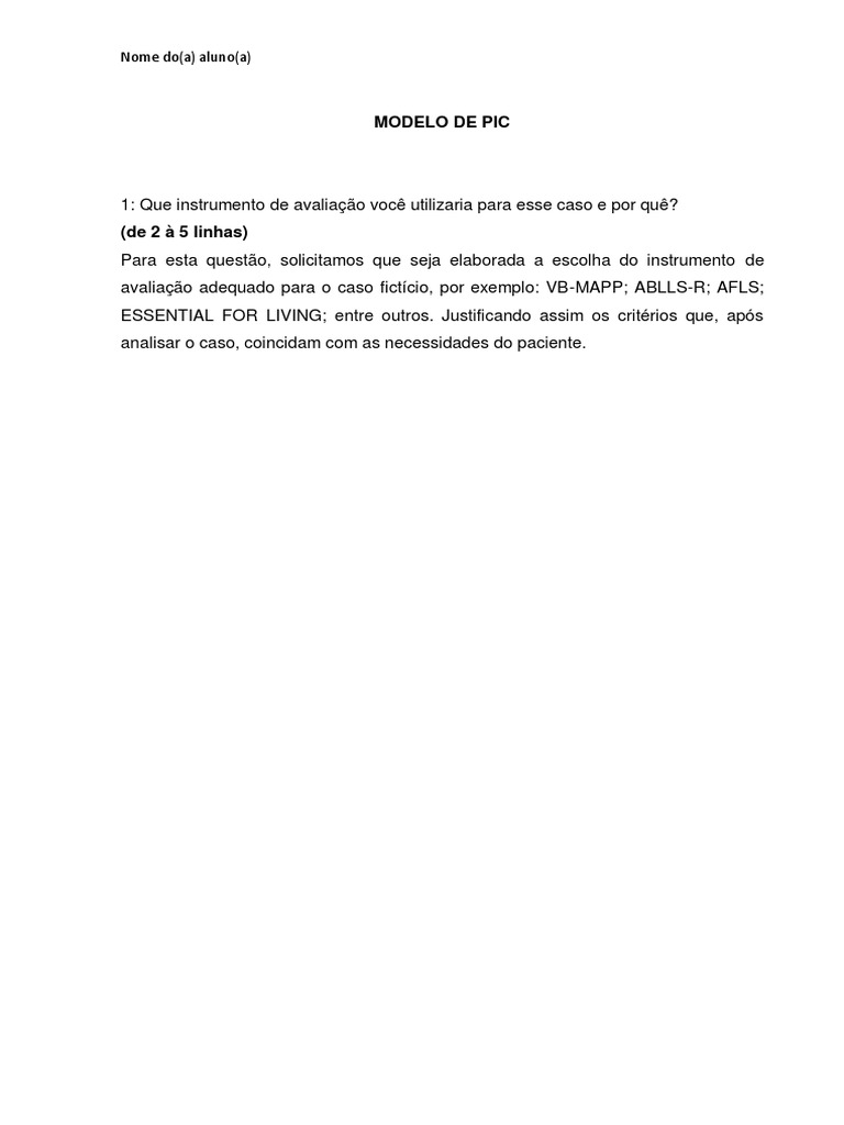 Modelo PIC | PDF | Comportamento