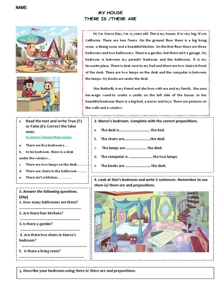 My House Reading Comprehension | Download Free PDF | Bedroom | Home ...