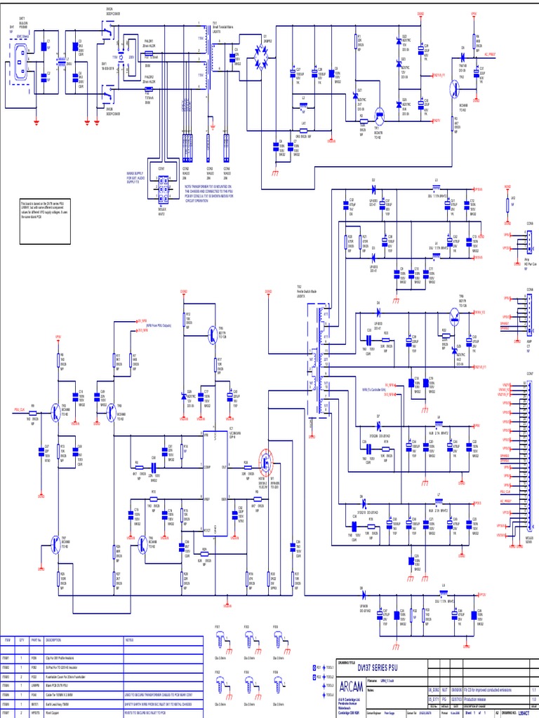 Arcam dv135 dv137 dv139 SCH | PDF | Power Supply | Electrical Engineering