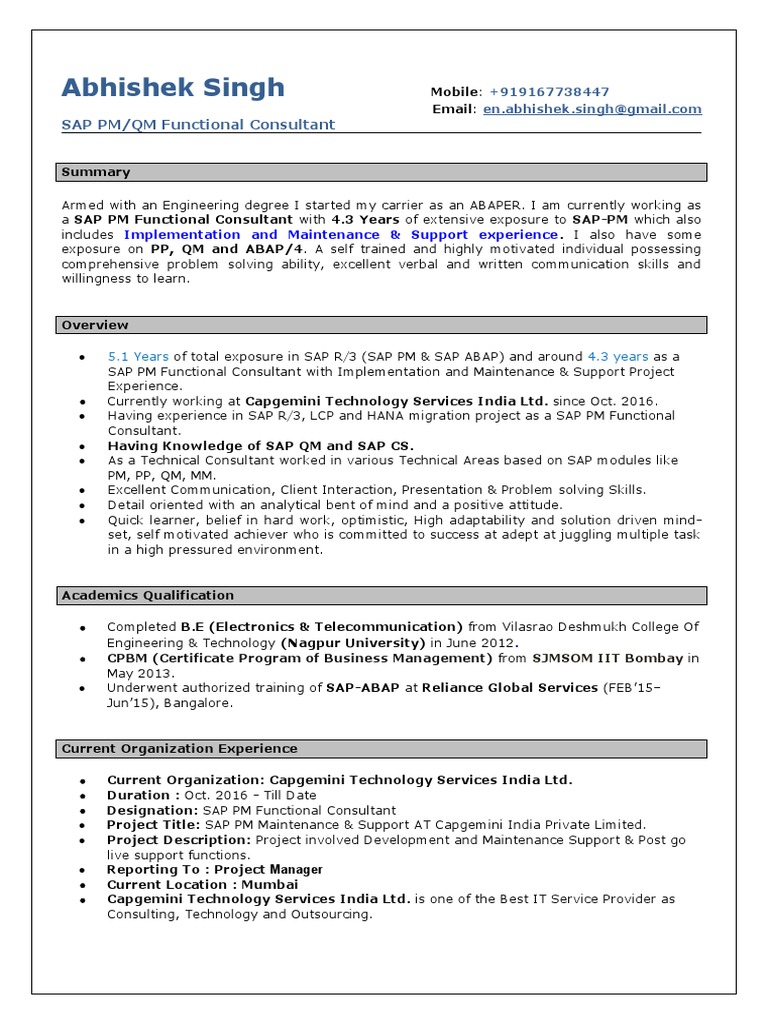 Abhishek Singh | PDF | Business