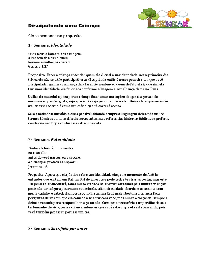 Discipulando Uma Criança | PDF | Amor | Jesus