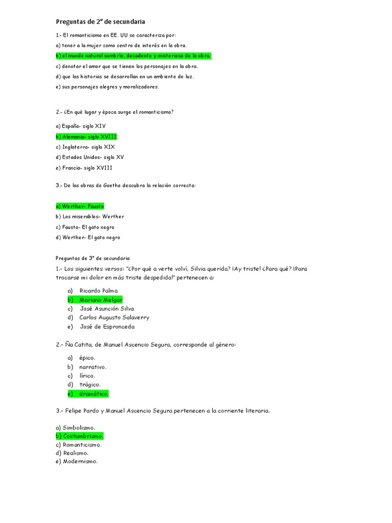 Preguntas de Simulacro 2 y 3 | PDF