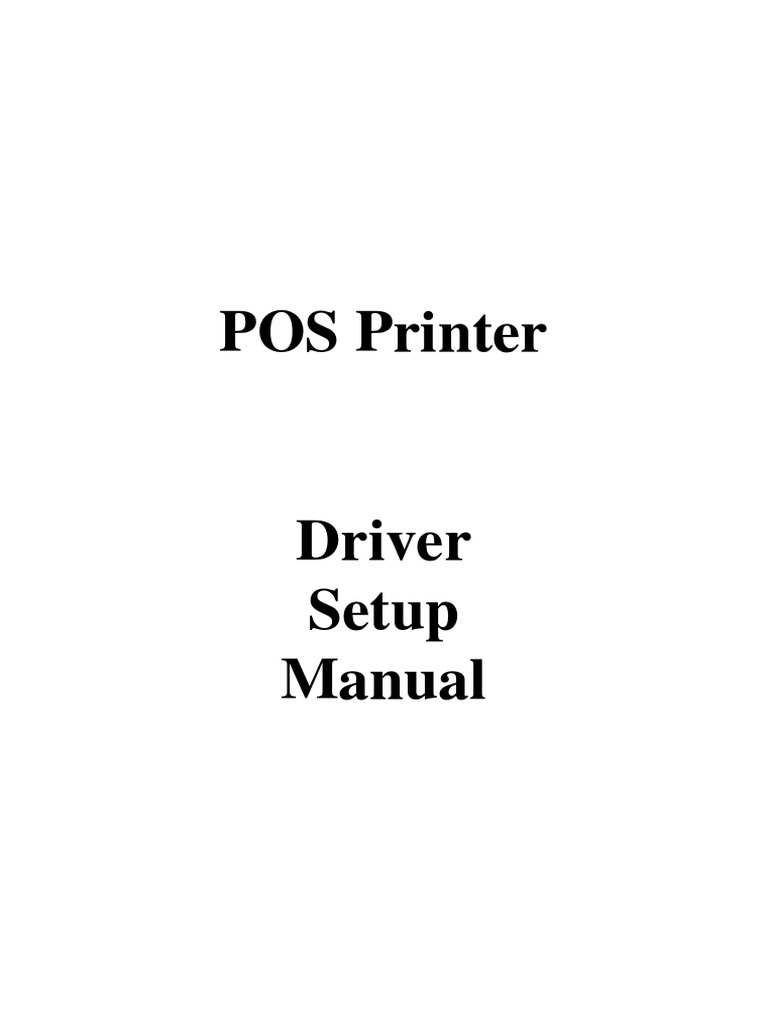Driver Setup Manual | PDF | Printer (Computing) | Device Driver