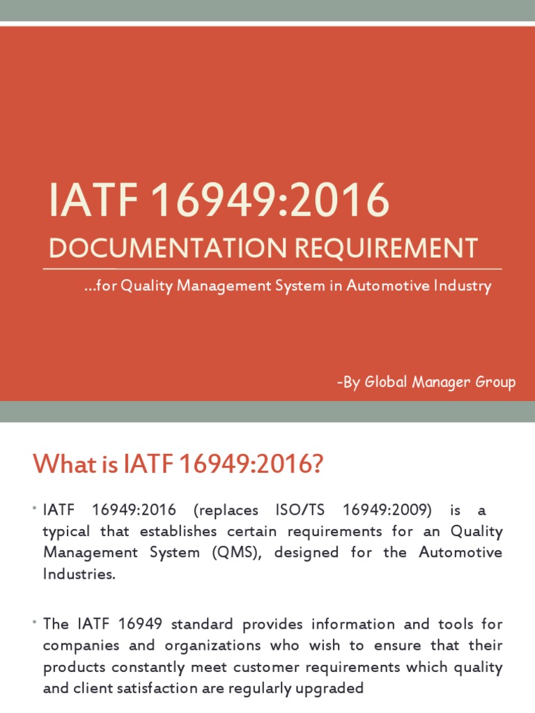 IATF 16949:2016 Documentation Guide | PDF