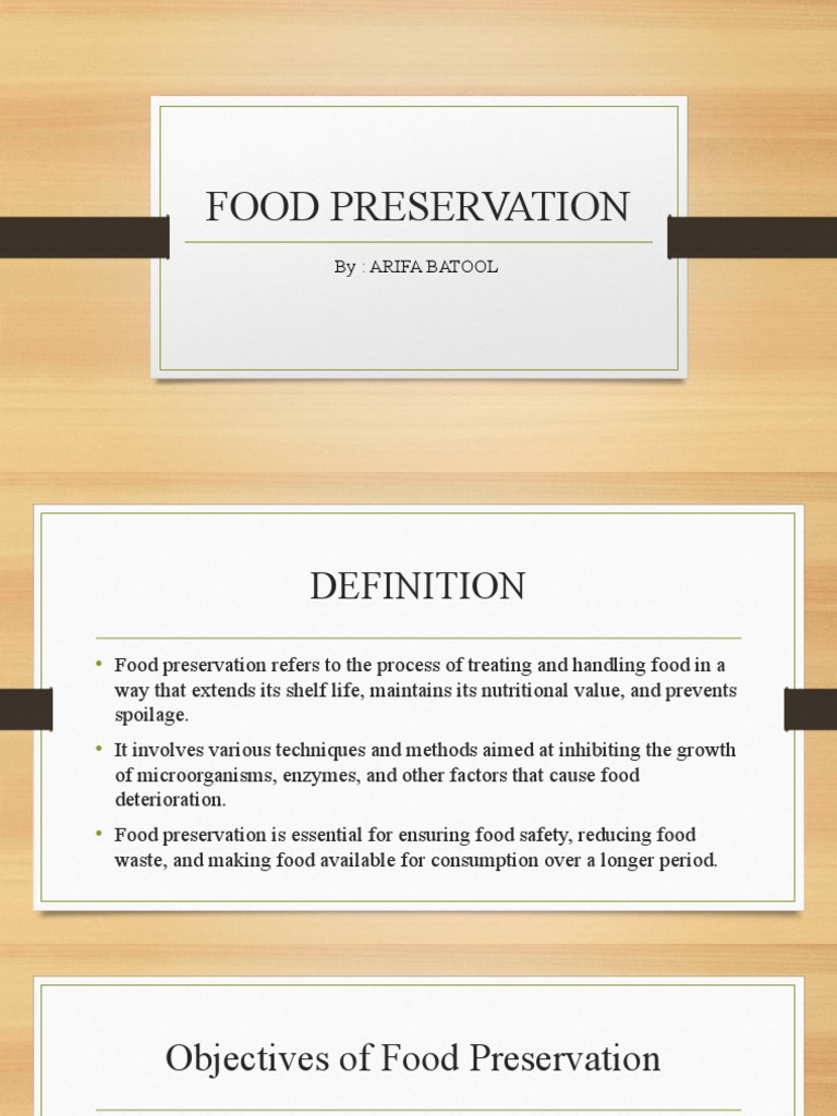 Food Preservation | PDF | Food Preservation | Food And Drink