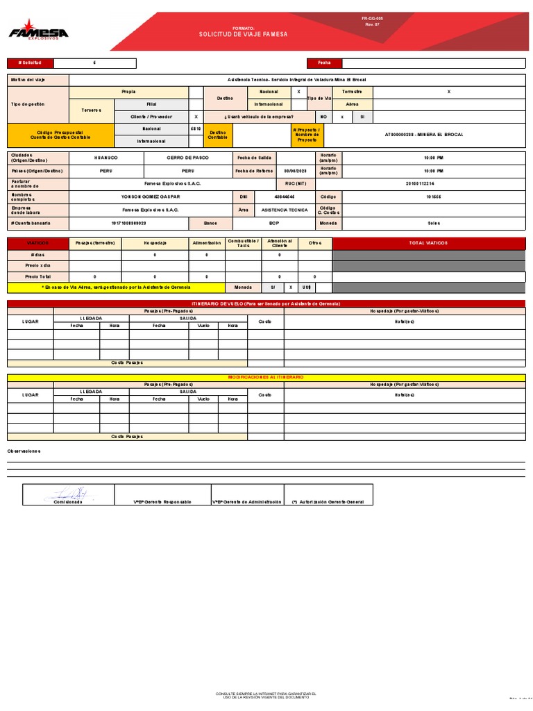 Solicitud de Adelanto | PDF | Minería | Extracción de recursos