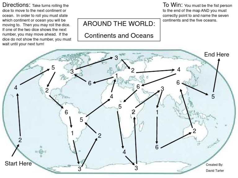 Around The World Continents and Oceans | PDF