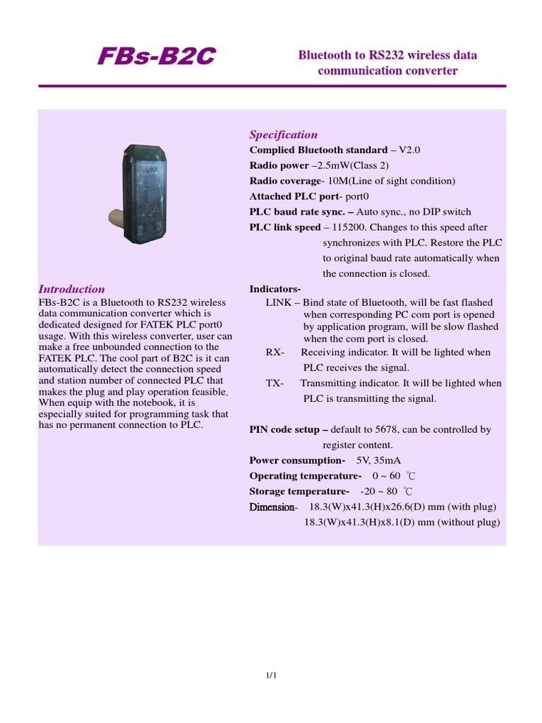FBs - B2C | PDF | Bluetooth | Wireless