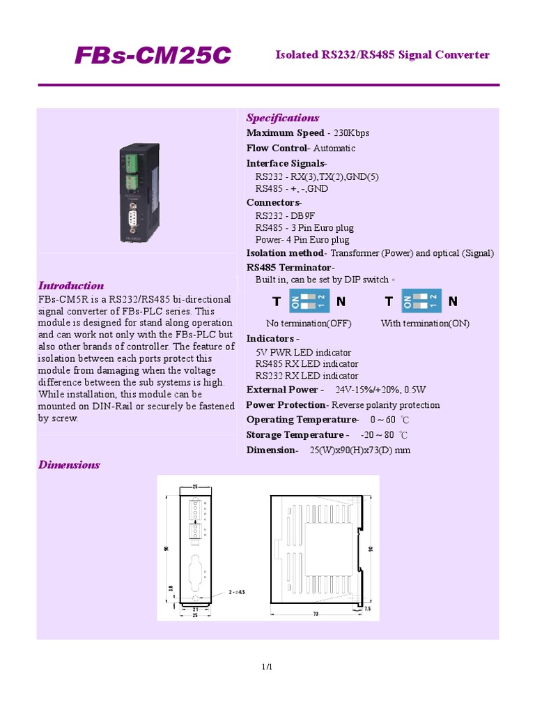 FBS - CM25C | PDF | Electricity | Computing