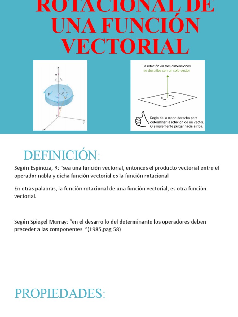 Rotacional de Una Función Vectorial | PDF