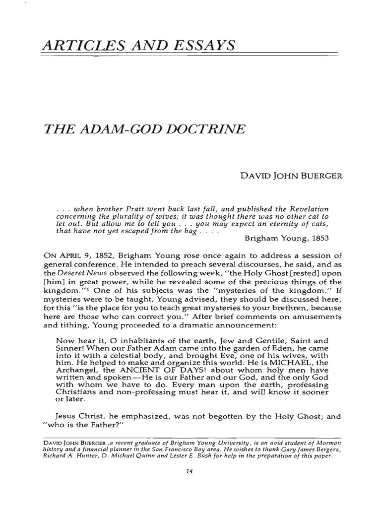 Dialogue V15N01 16 | PDF | Brigham Young | Adam