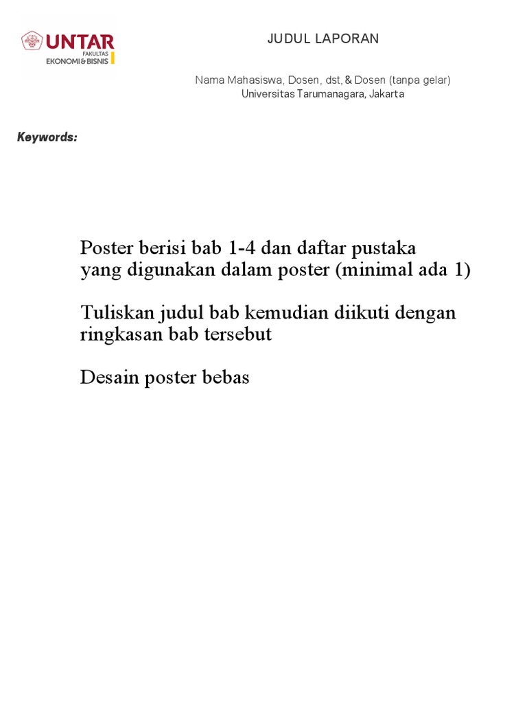 Contoh Desain Poster Akademik | PDF