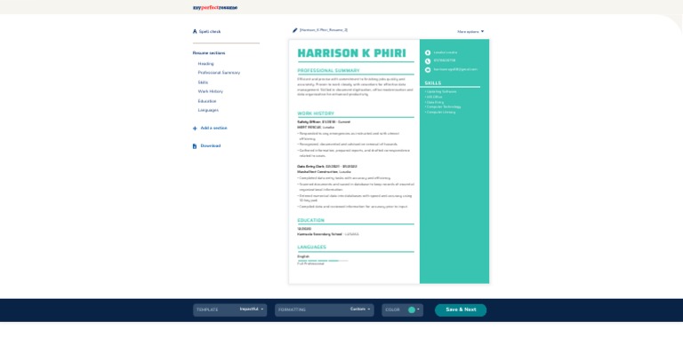 Edit Resume - My Perfect Resume | PDF | Data | Computing