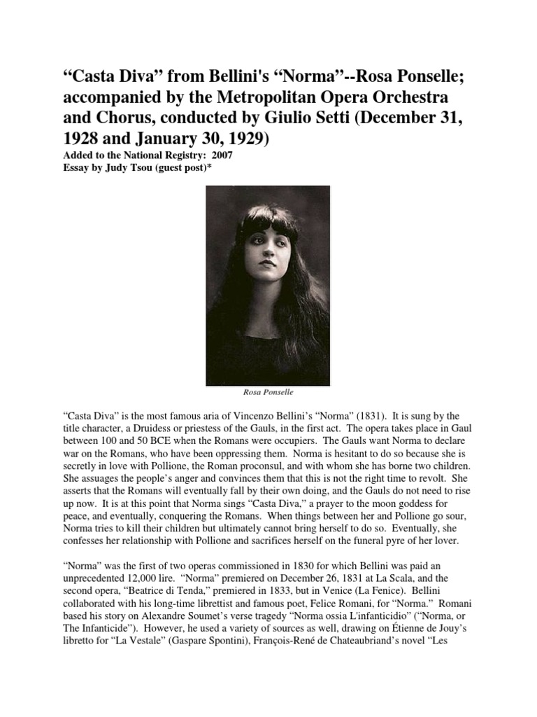 Casta Diva | PDF | Opera | Vocal Music