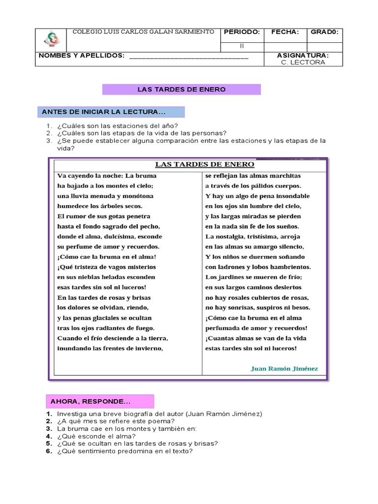 Las Tardes de Enero - Taller 2 | PDF | Clásicos