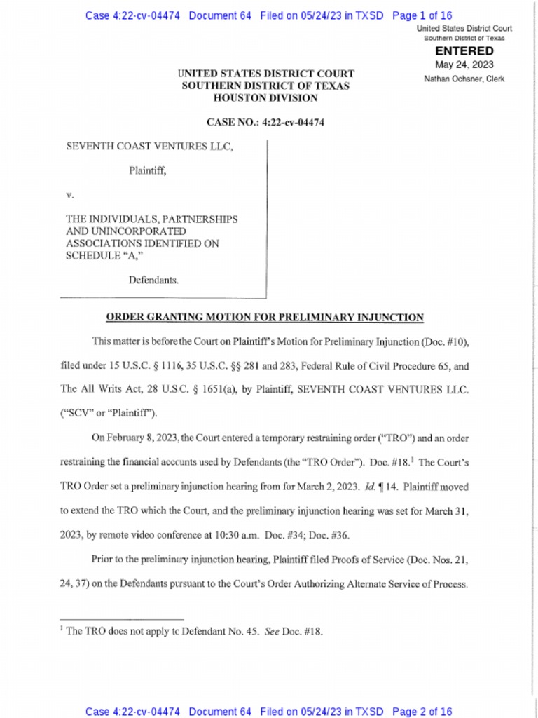 Court Document 4:22-cv-04474 TXSD | PDF