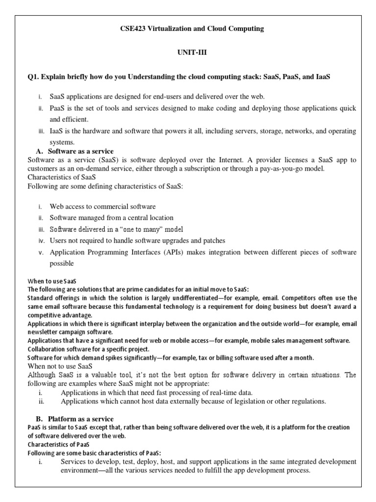 Unit3 Notes Pdf Cloud Computing Software As A Service 