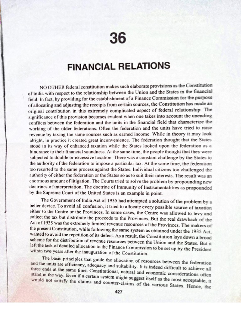 Financial Relations | PDF