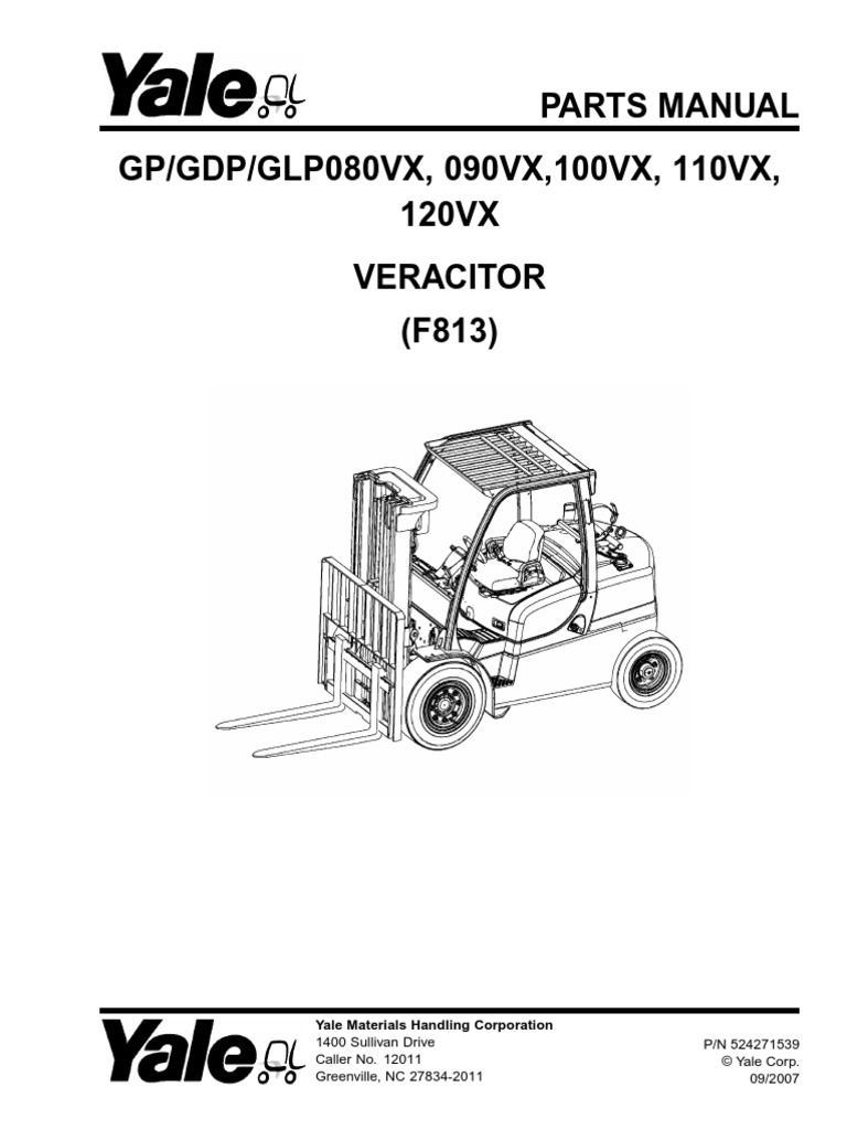 Yale 80:120vx-F813 - (09-2007) | PDF | Truck | Diesel Engine
