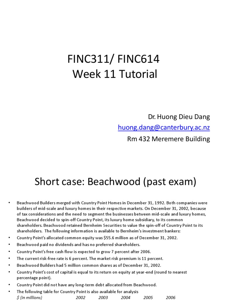 Tutorial - Week 11 - Slide Questions | PDF | Price–Earnings Ratio | Valuation (Finance)