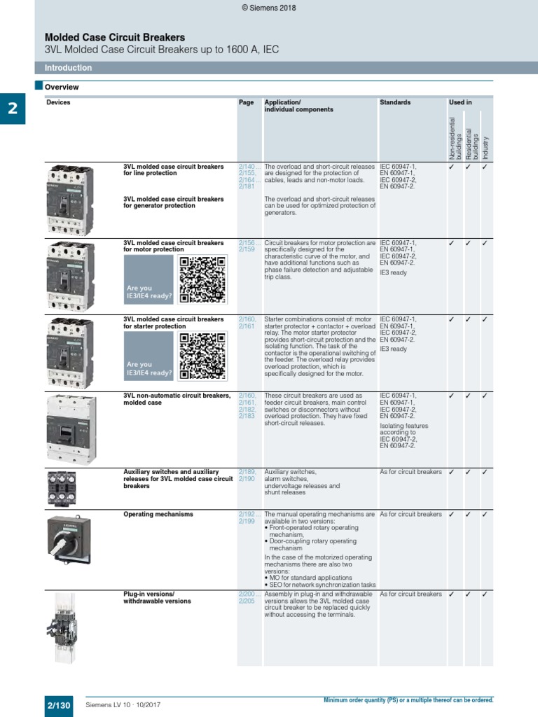 3VL 2018 | PDF | Switch | Electric Motor
