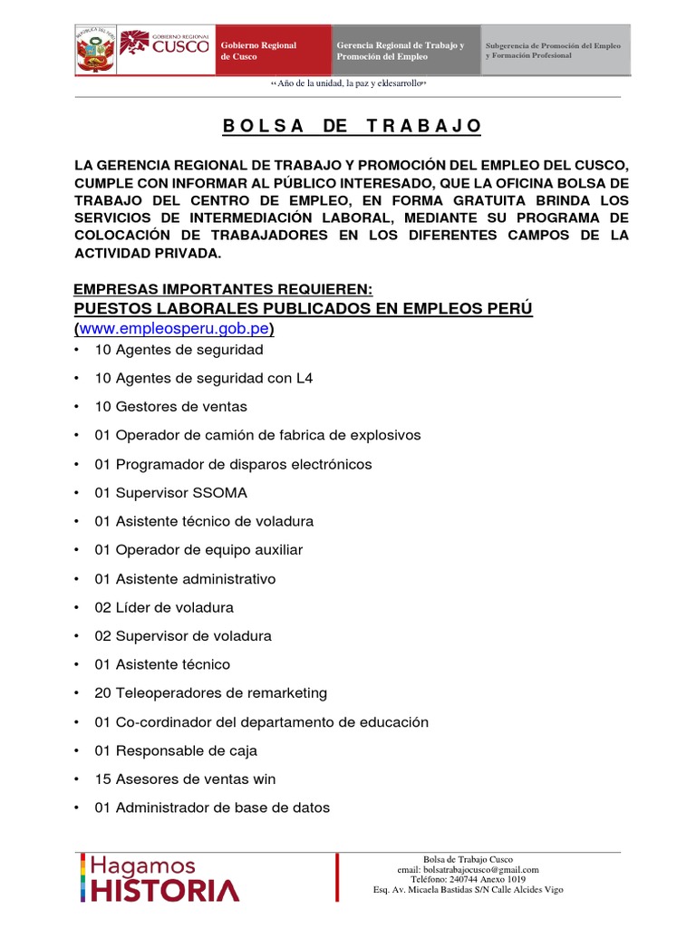BOLSA DE TRABAJO OFICIAL DEL 03-07-2023 Oficial | PDF BOLSA DE TRABAJO OFICIAL DEL 03-07-2023 Oficial | PDF