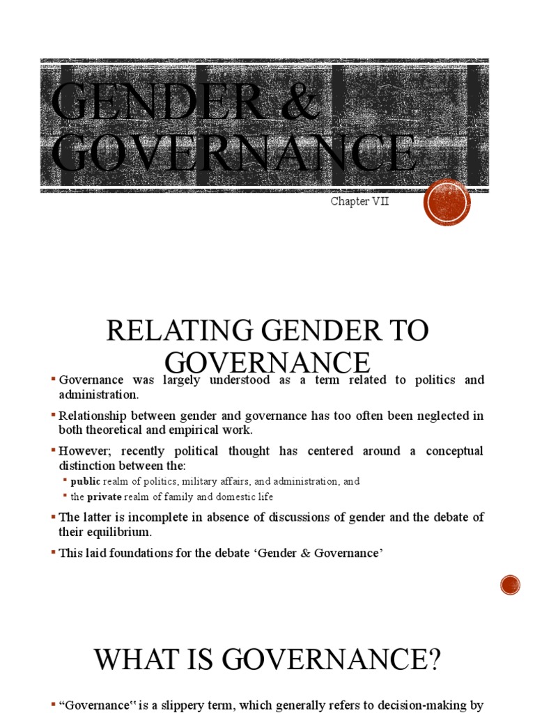 Gender and Governance | PDF | Governance | Institution