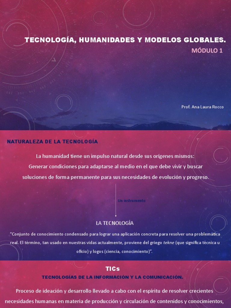m1 - Tecnología, Humanidades y Modelos Globales - PPTM | PDF | Science | Tecnología de ...