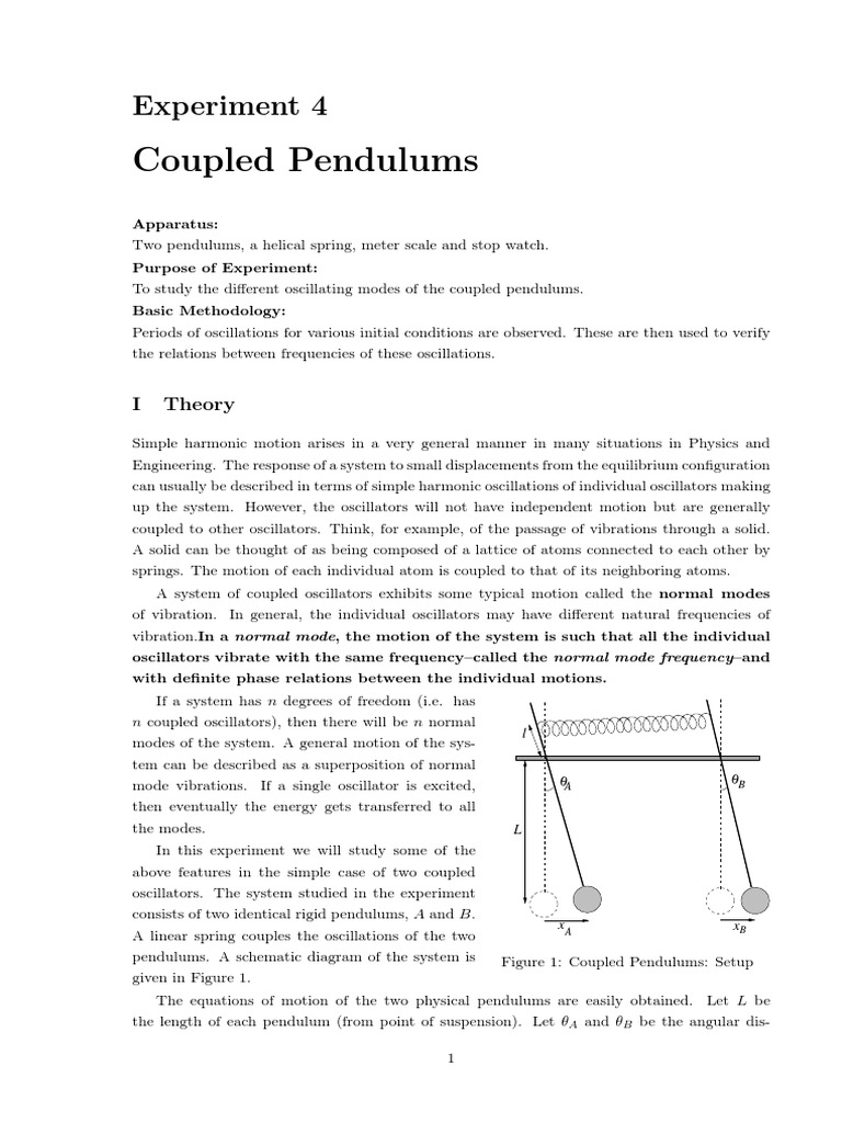 Exp04 CP | PDF | Oscillation | Normal Mode