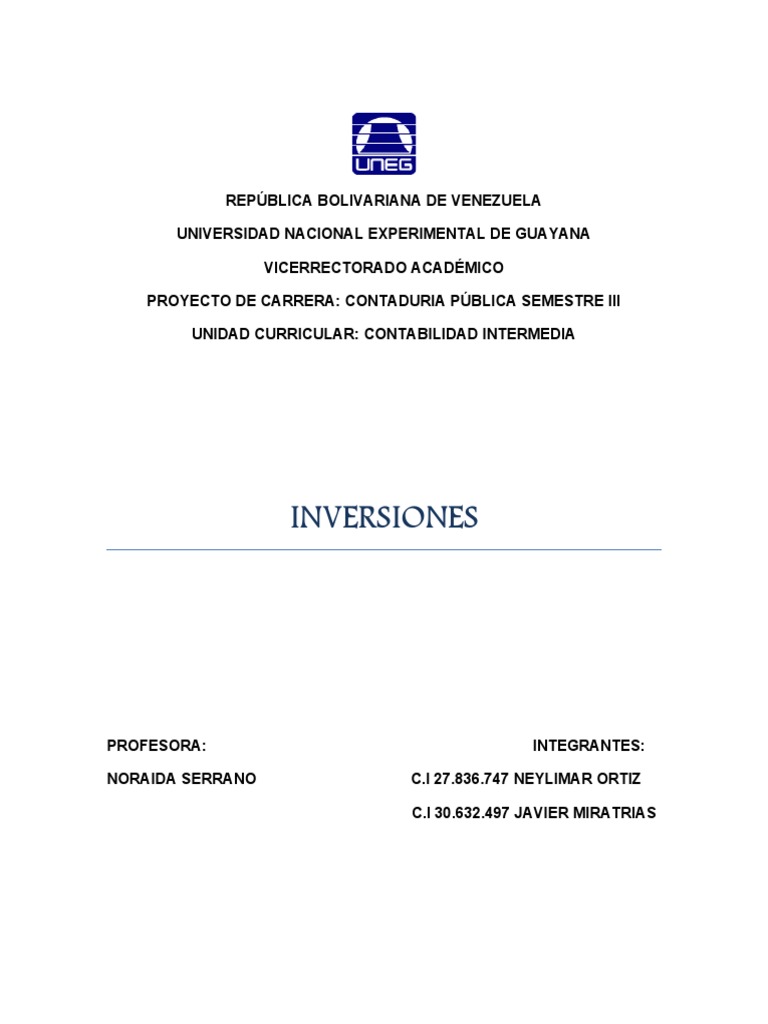Inversiones Contabilidad Intermedia | PDF | Compartir (Finanzas) | Inversiones