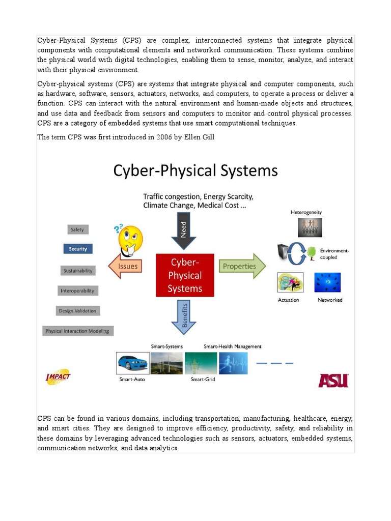 Introduction Of Cyber Physical System Pdf Physical Sciences