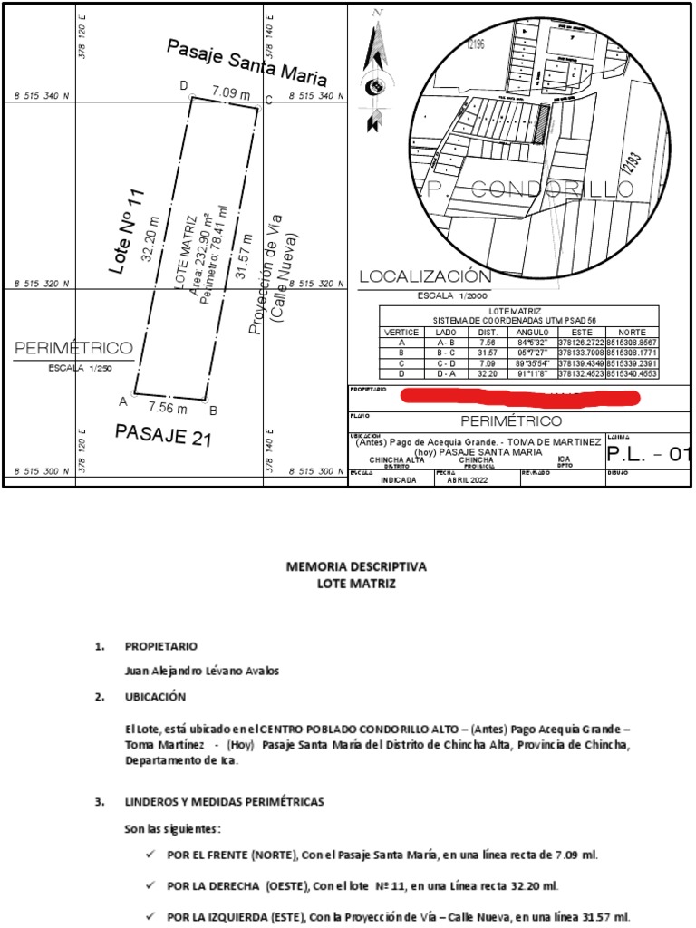 Modelo de Plano Perimetrico | PDF | Notación | Geofísica