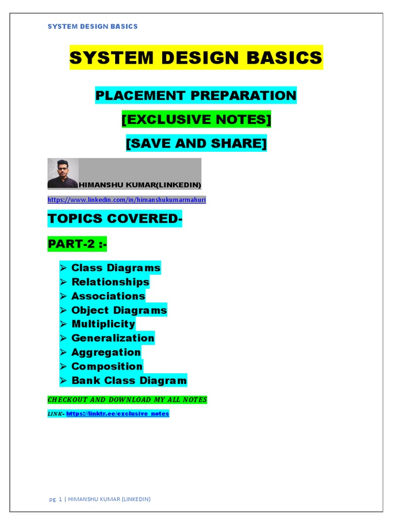 System Design Part 2 Pdf Class Computer Programming Inheritance Object Oriented