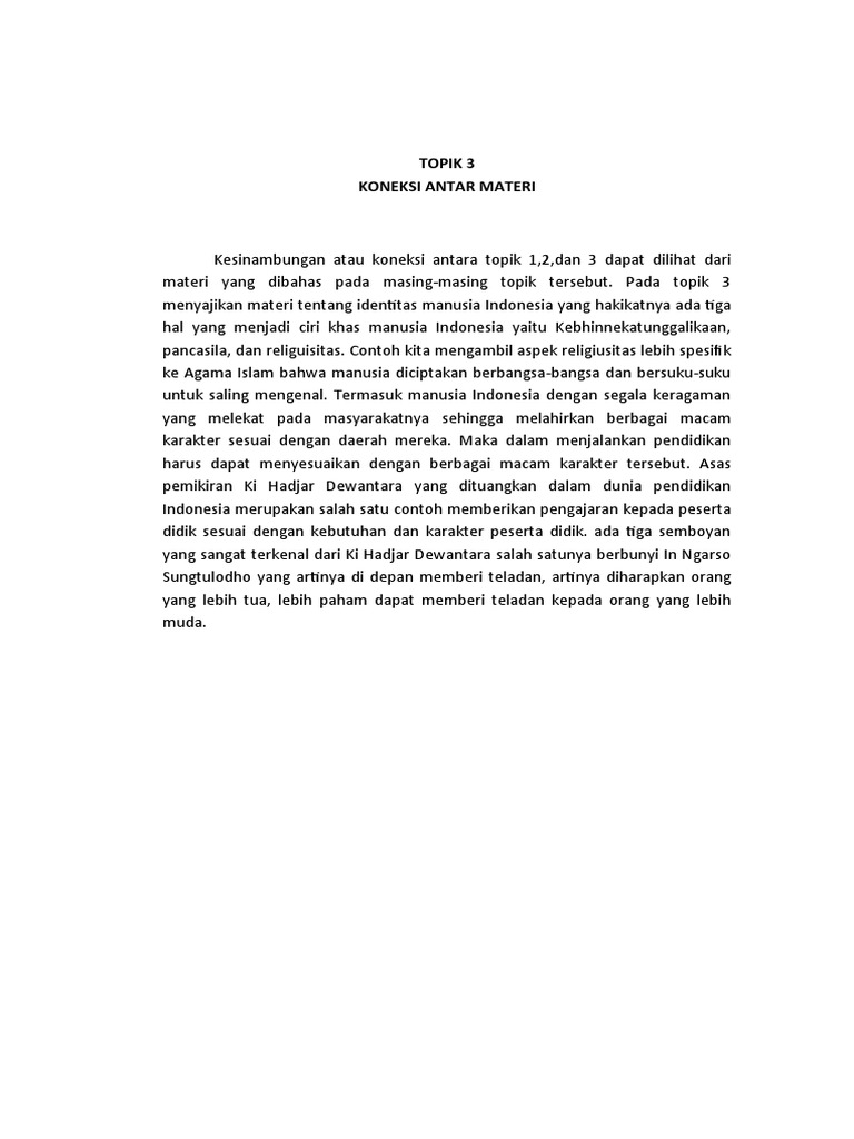 TOPIK 3 Koneksi Antar Materi | PDF