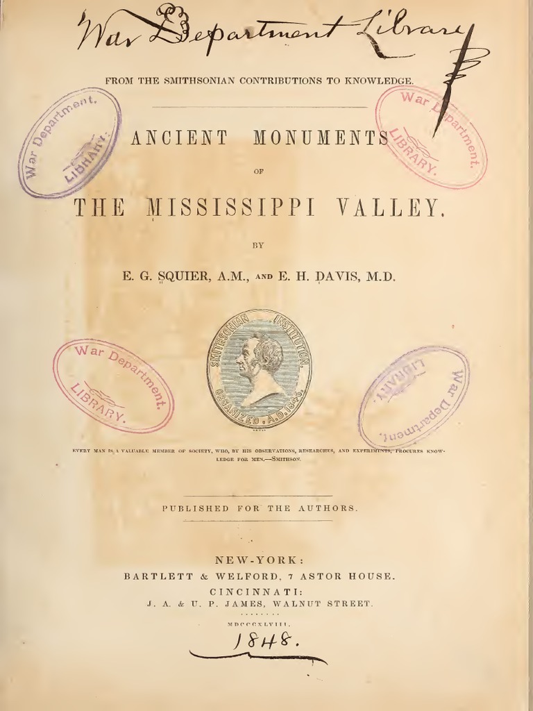 1848 Squier Davis Ancient Monuments of The Mississippi Valley | PDF ...