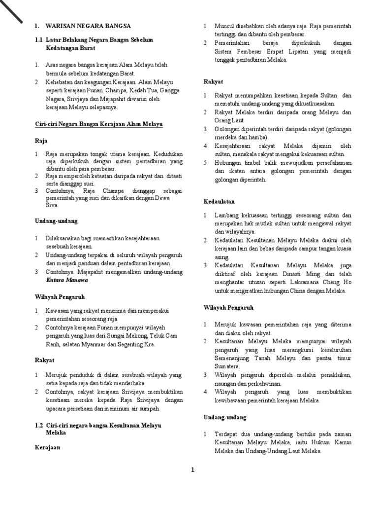 SSPM Sejarah Nota T4 | PDF