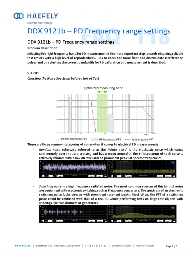 PD Frequency Range Settings Guide | PDF | Spectral Density | Calibration