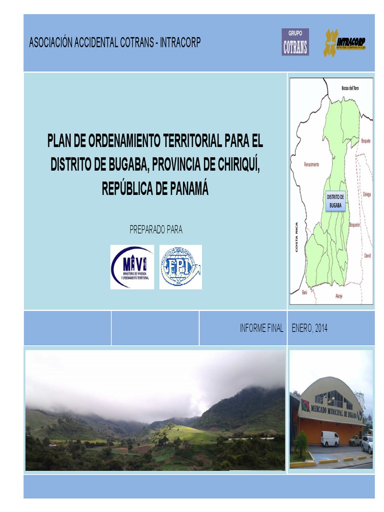Plan de Ordenamiento Territorial Bugaba | PDF | Ciencias de la Tierra