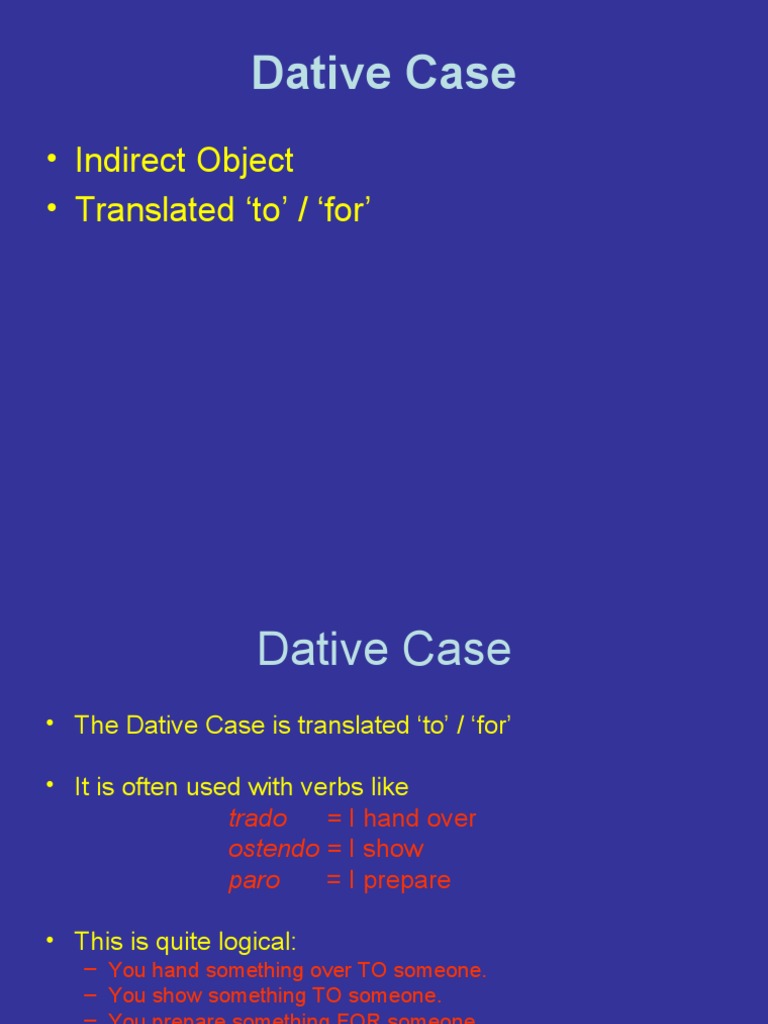 CLC I p.118-9 (The Dative Case) | PDF | Syntactic Relationships ...