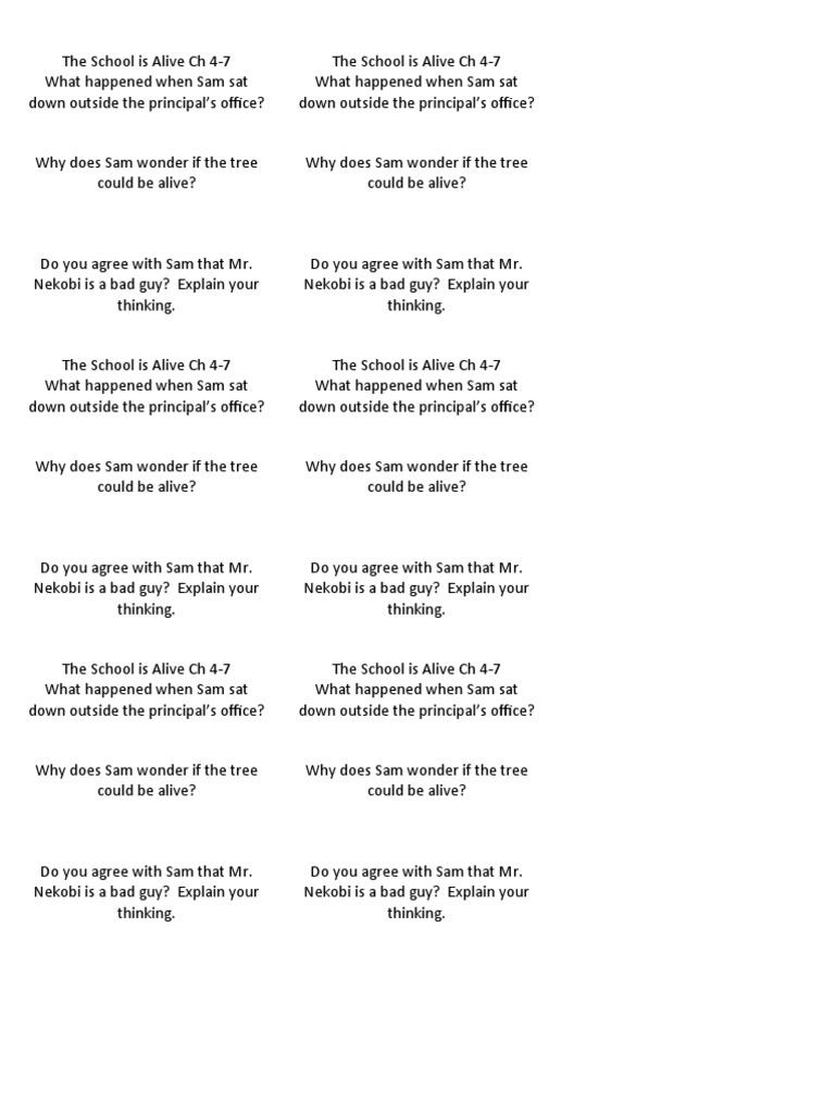 The School is Alive: Chapters 4-7 Summary | PDF | Self-Improvement