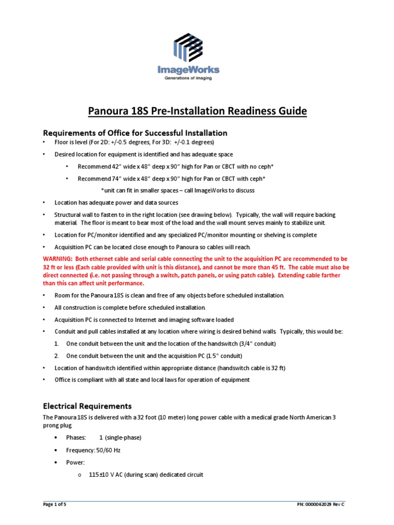Panoura 18S Installation Readiness Guide | PDF | Ac Power Plugs And ...