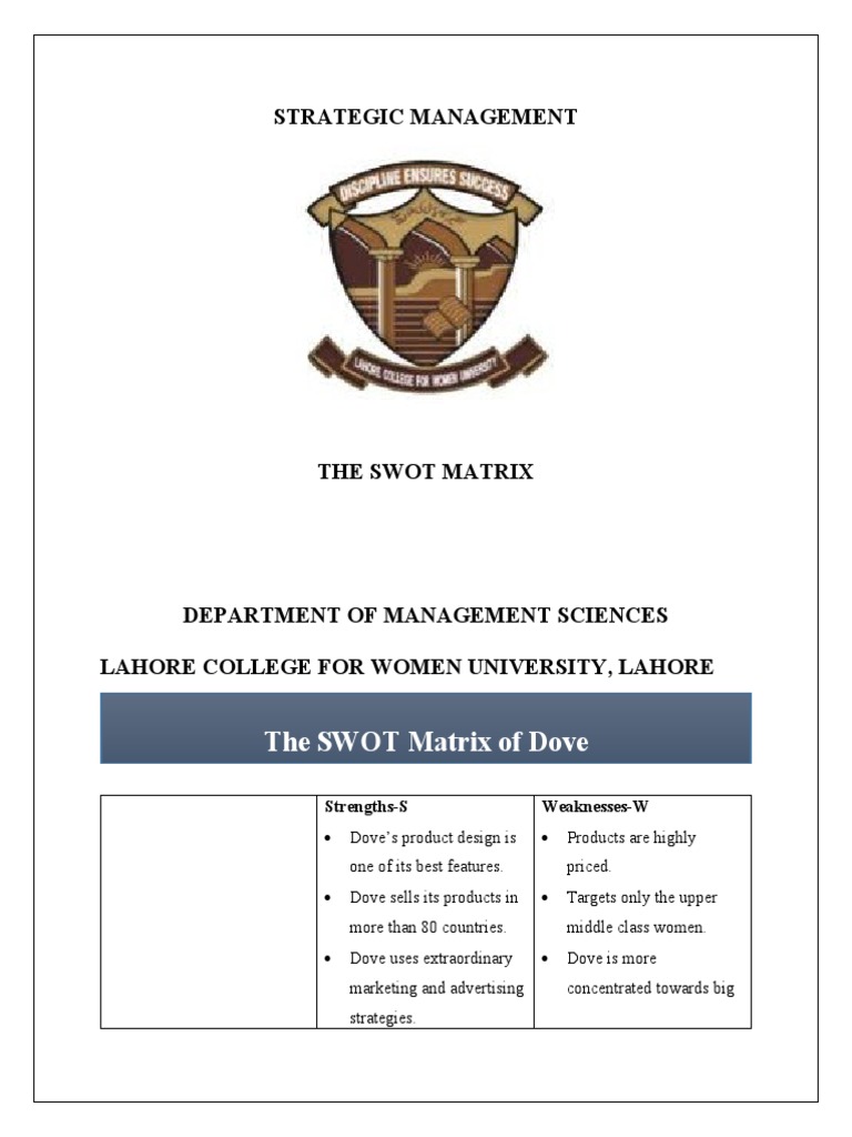 Dove Swot | PDF | Marketing | Advertising