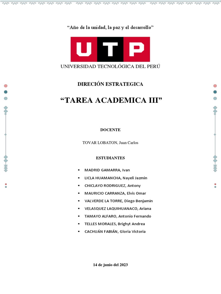 Ta3 - Gloria - Grupo 3 PDF | PDF | Leche | Marketing