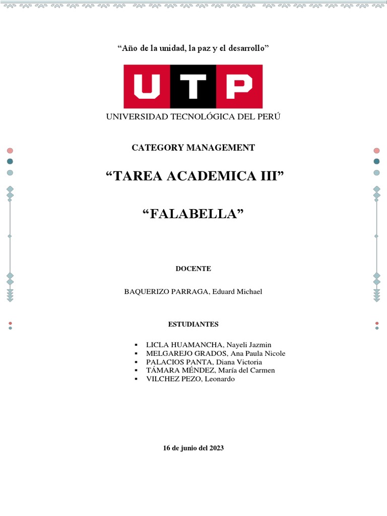 Ta3 - Falabella - Grupo 4 PDF | PDF | Indicador de rendimiento | Comercio electrónico