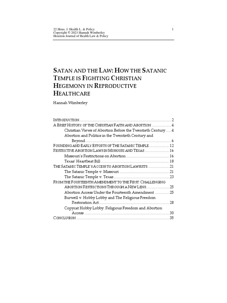 Satan and The Law How The Satanic Temple Is Fighting Christian Hegemony ...